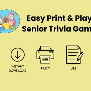 Senior Slogans Game, Ad Slogan Trivia Game for Seniors, Senior Party ...