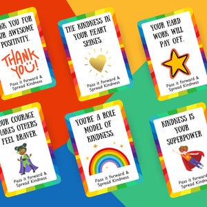 Printable Kindness Cards, Postive Affirmation Cards, Encouraging Notes ...