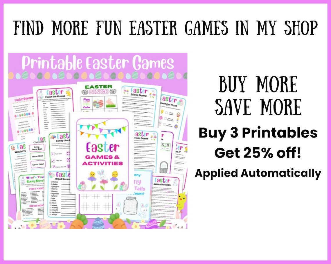 Easter Candy Match Game, Printable Candy Match Up, Easter Trivia Quiz ...
