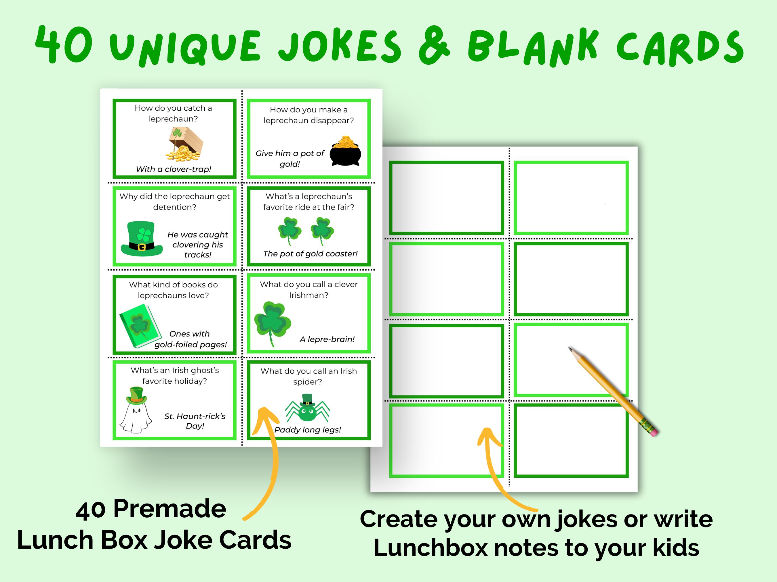 St. Patrick's Day Jokes for Kids, Lunchbox Jokes, Funny Printable Jokes ...