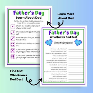Father's Day Games Bundle, Father's Day Printable Games for Kids ...