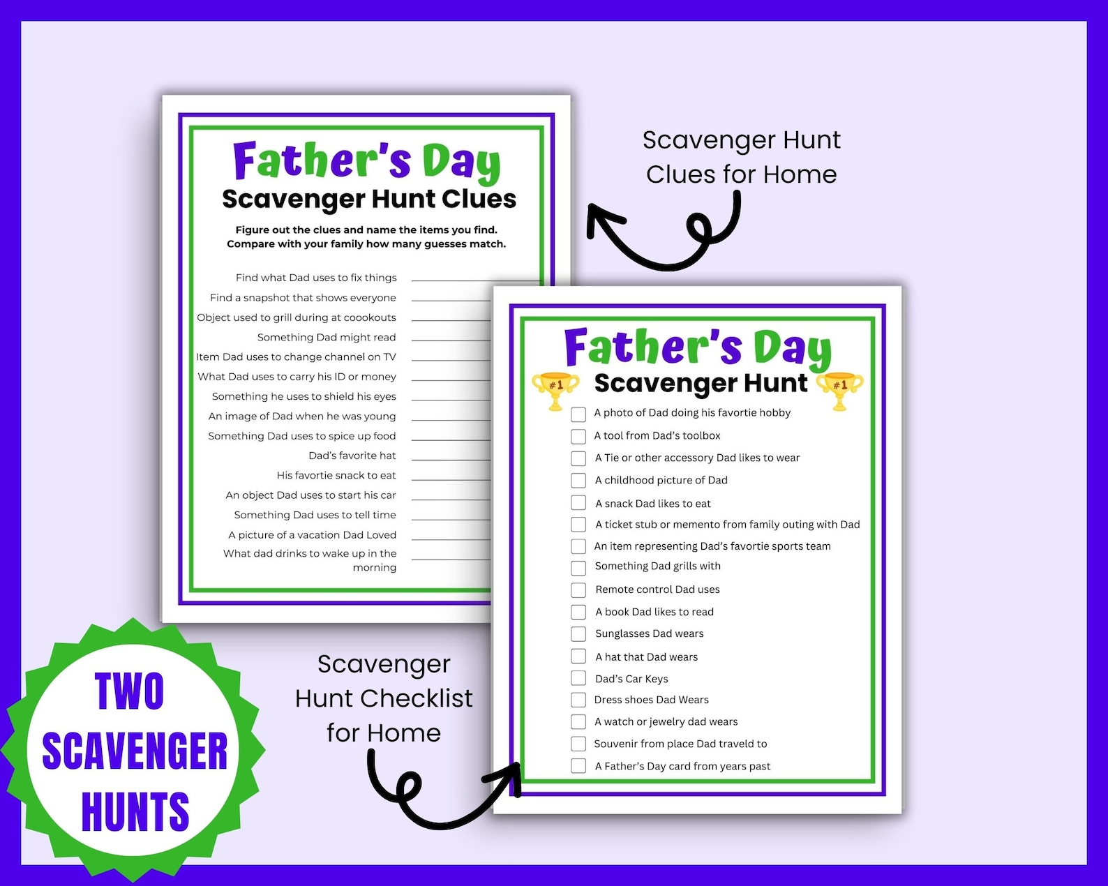 Father's Day Games Bundle, Father's Day Printable Games for Kids ...