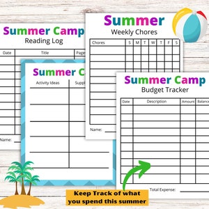 Summer Camp at Home, Summer Activities for Kids, Summer Printable ...