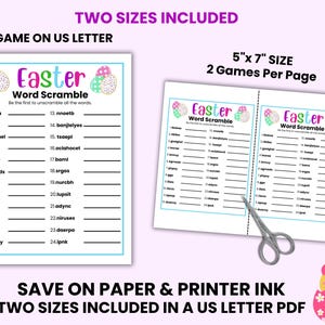 Easter Word Scramble Game, Printable Easter Games, Easter Word Games ...