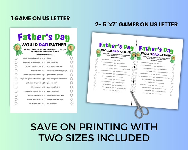 Father's Day Games Bundle, Father's Day Printable Games for Kids ...