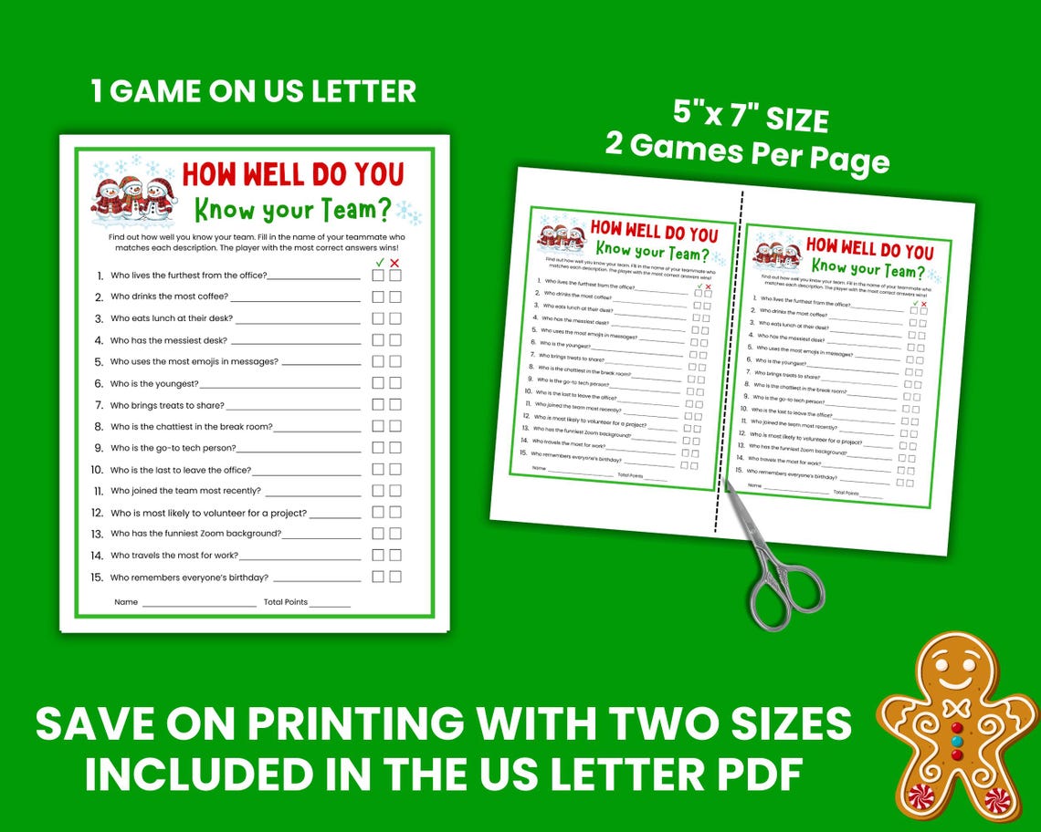 Holiday Team Building Games, Christmas How Well Do You Know Your Team ...