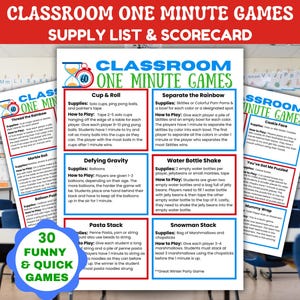 Classroom One Minute Games, Fun Classroom Games, Quick Icebreaker Games ...