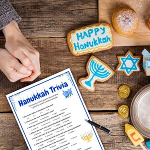 Hanukkah Trivia Game, Festival of Lights Activities, Family Chanukah ...