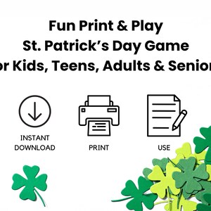 Who's Most Like a Leprechaun St. Patrick's Day Game, St. Patrick's ...