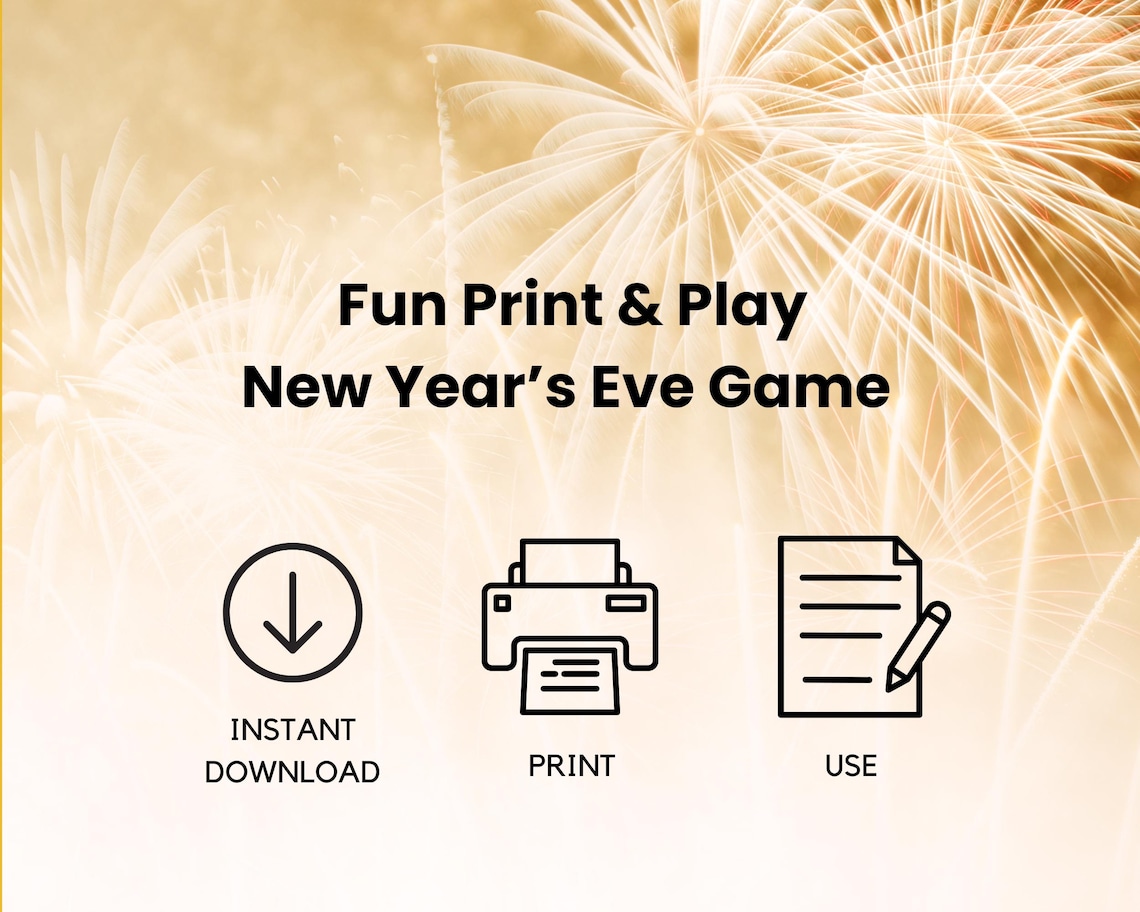 New Years Trivia Game, Printable New Year's Eve Party Game, New Years ...