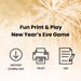 New Years Trivia Game, Printable New Year's Eve Party Game, New Years ...