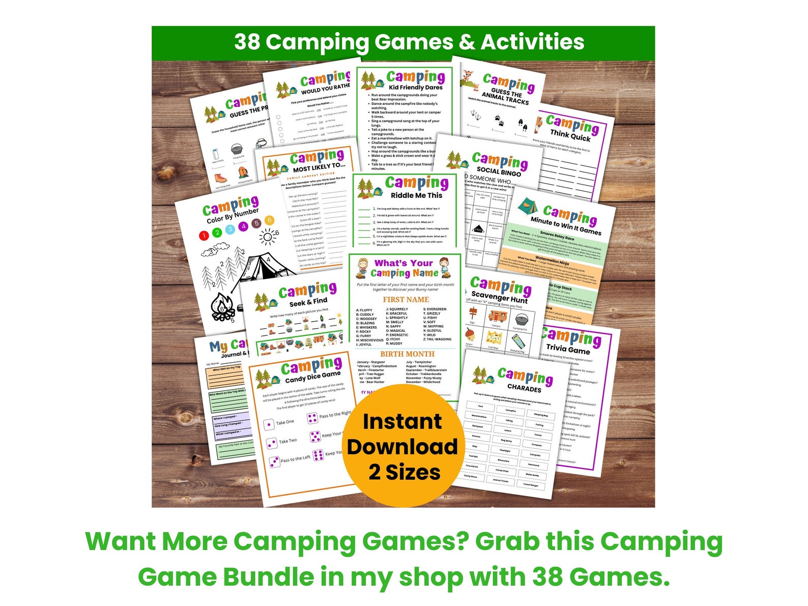 Camping Scavenger Hunt Printable, Outdoor Scavenger Hunt Activity for ...