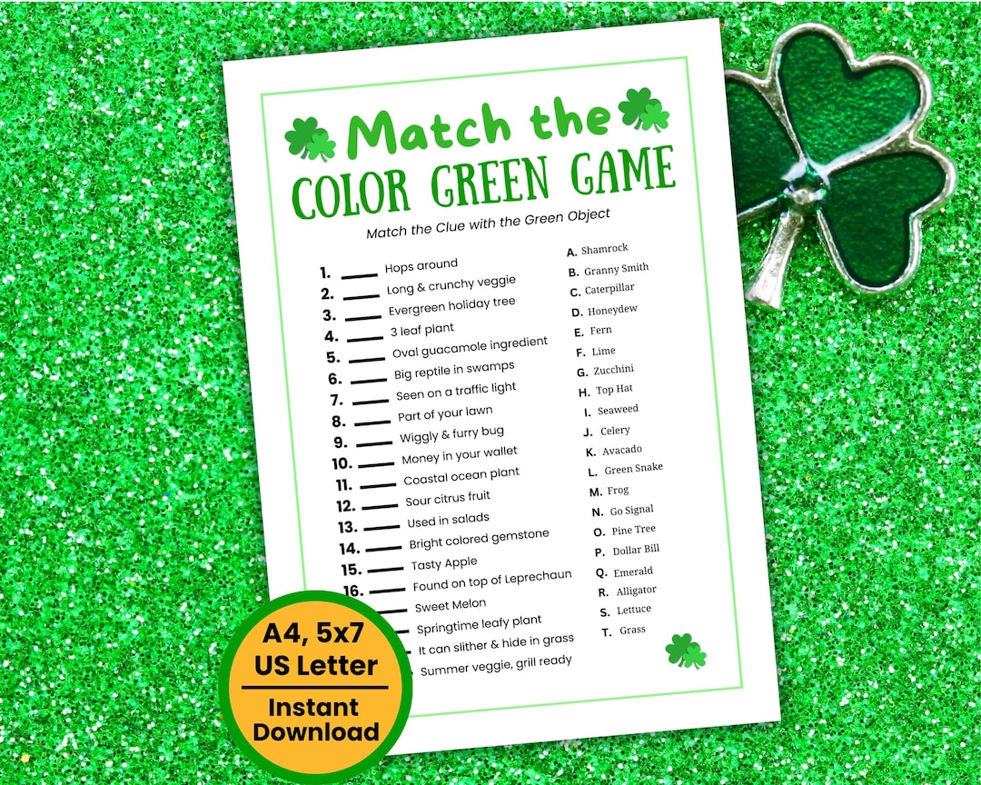 St. Patrick's Day Games, Green Trivia, St. Patrick's Day Activity, St ...