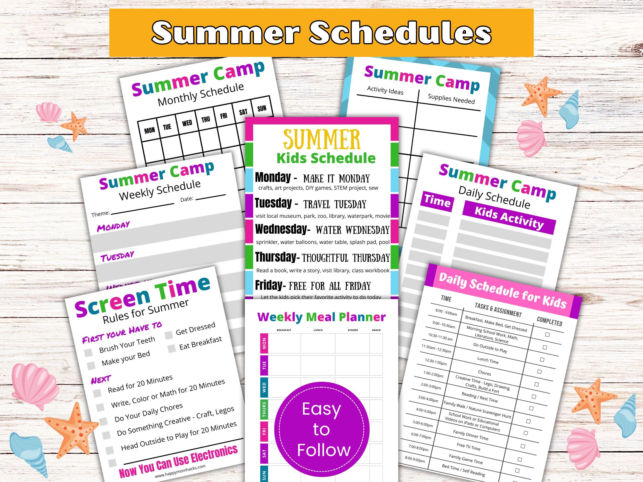 Summer Camp at Home, Summer Activities for Kids, Summer Printable ...