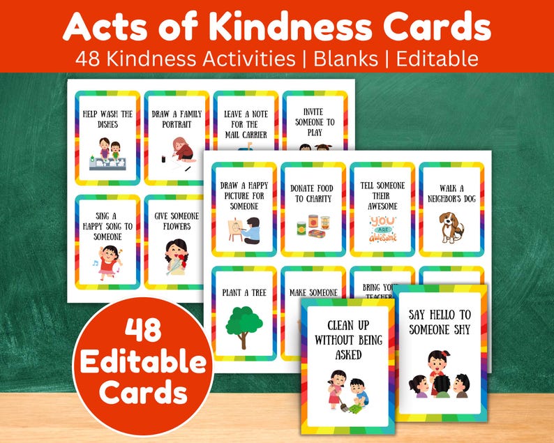 Random Act of Kindness Cards, Kindness Printables, Choose Kindness ...