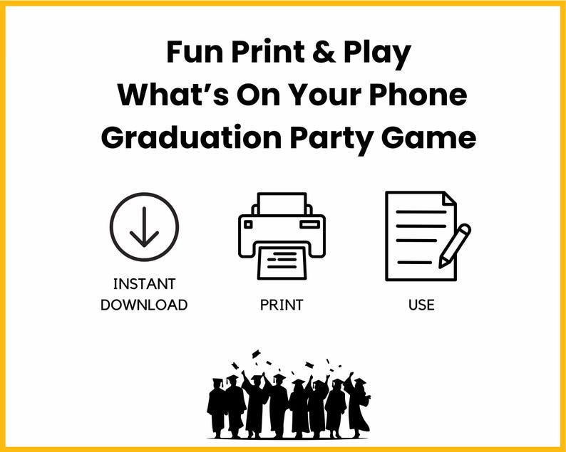 Grad What's on Your Phone Game, Graduation Party Game, Grad Party Ideas ...