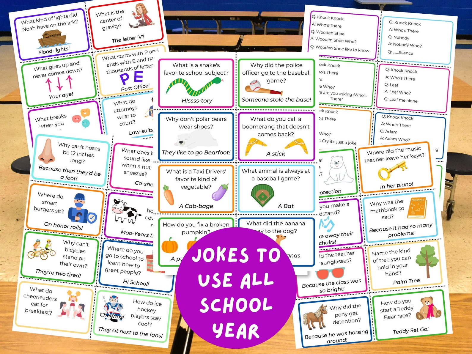 Lunchbox Jokes for Kids, Printable Lunch Box Notes, Back to School ...