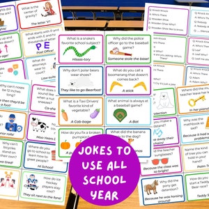 Lunchbox Jokes for Kids, Printable Lunch Box Notes, Back to School ...