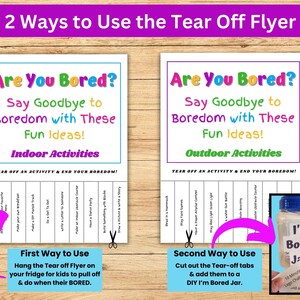 I'm Bored Jar Kids Activity Ideas, Boredom Jar, Boredom Busters, Tear ...