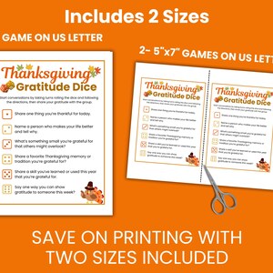 Thanksgiving Gratitude Dice Game, Printable Thanksgiving Gratitude Game ...
