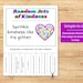 Random Acts of Kindness Activity, Tear off Flyer, Printable Kindness ...