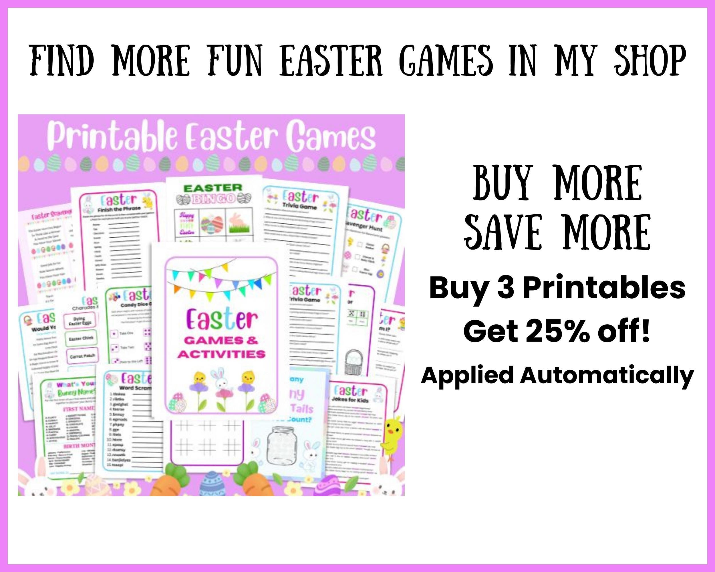 Easter Word Scramble Game, Printable Easter Games, Easter Word Games ...