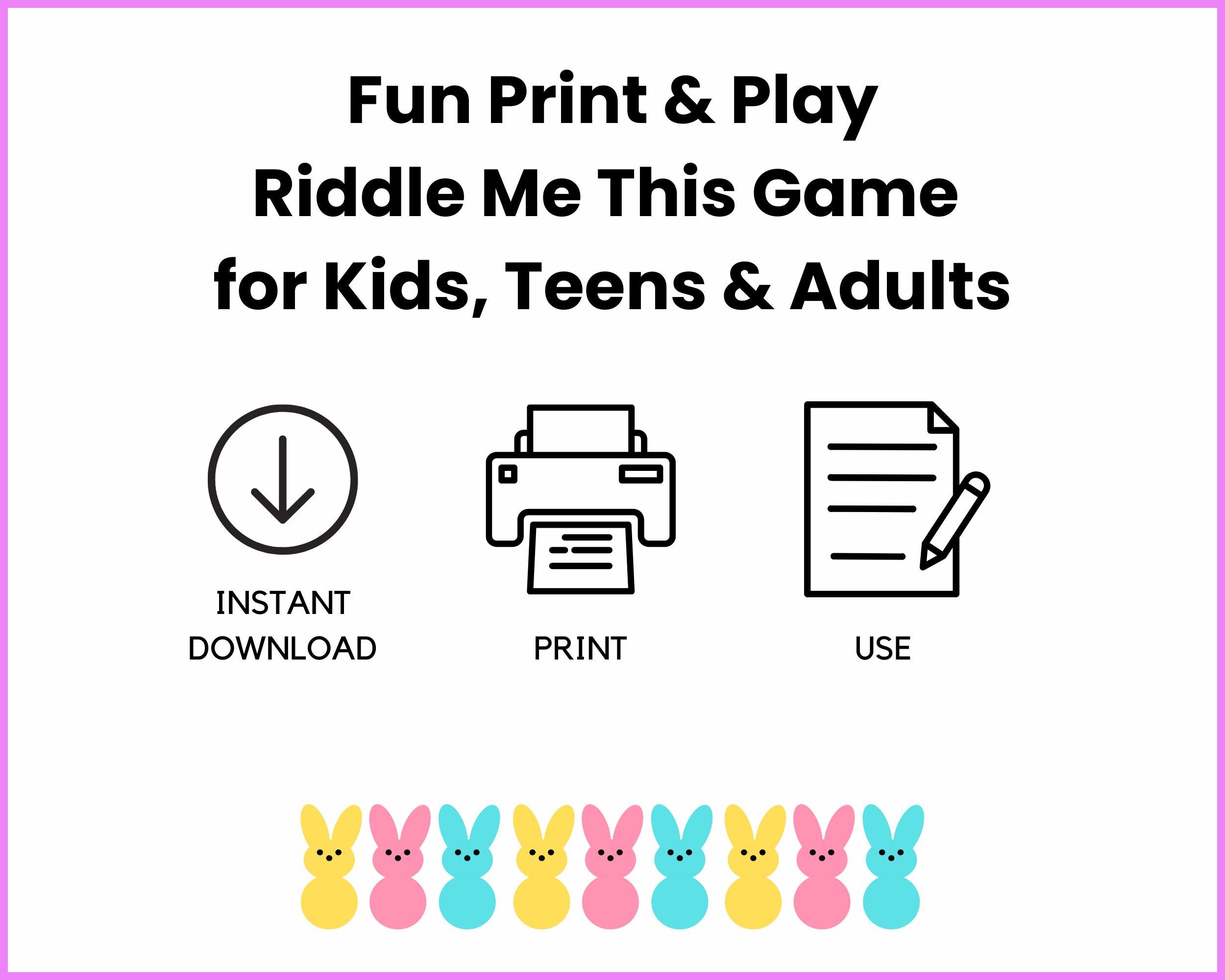 Easter Riddles Game, Easter Riddle Me This, Printable Riddles for Kids ...