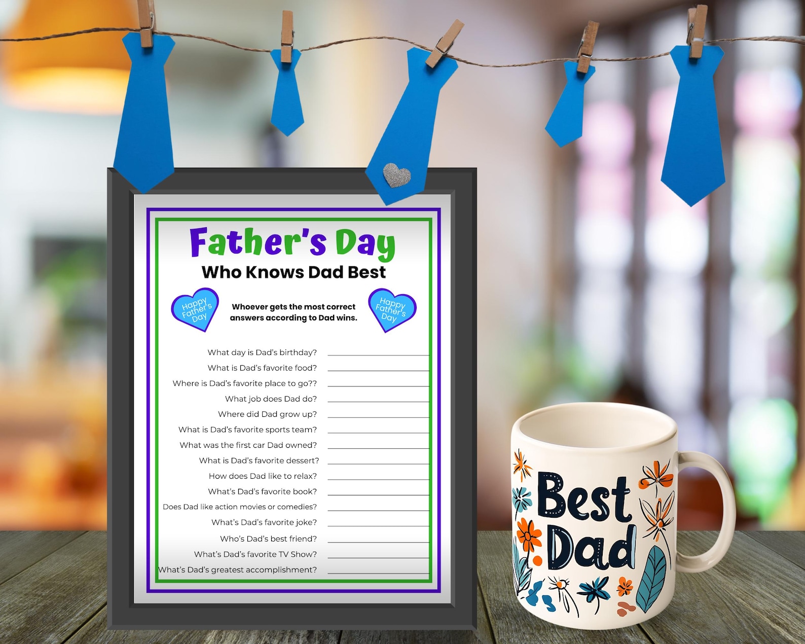 Father's Day Who Knows Dad Best Game, Father's Day Trivia, Father's Day ...