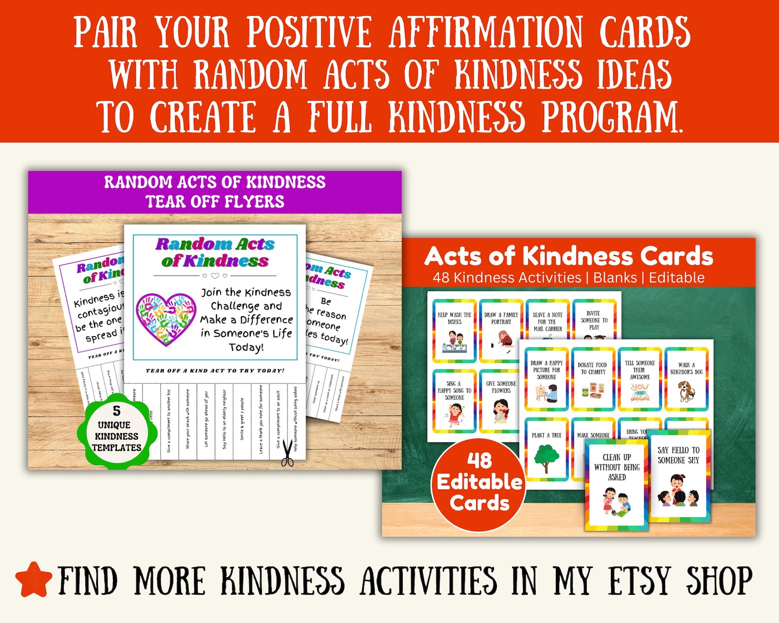 Printable Kindness Cards, Postive Affirmation Cards, Encouraging Notes ...