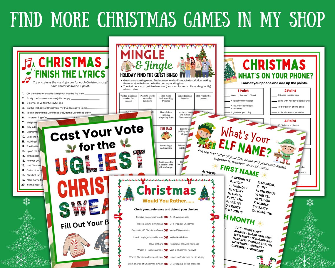 Christmas Movie Quotes Trivia Game, Holiday Movie Quote Game, Christmas ...
