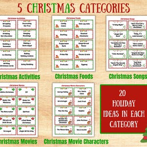 Christmas Charades Game, Act It or Draw It, Fun Christmas Games for ...