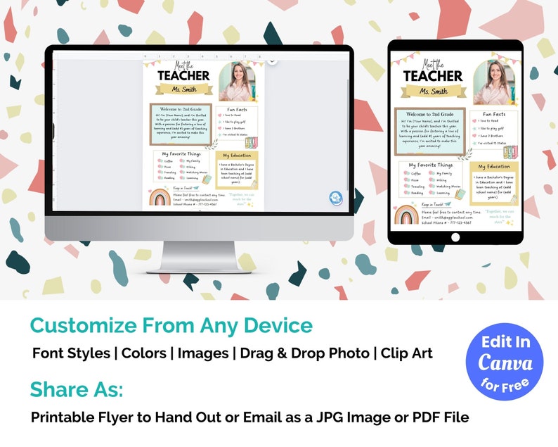 Editable Meet the Teacher Template, Back to School Welcome Letter ...