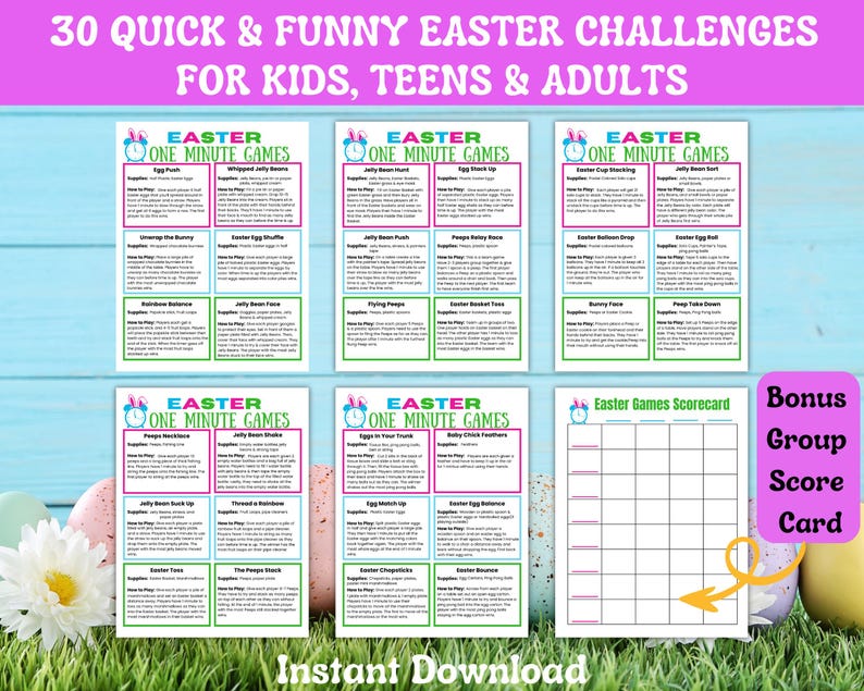 Easter Minute to Win It Games, Quick One Minute Games, Easter ...
