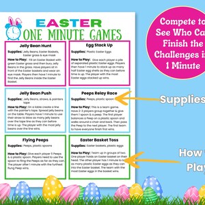 Easter Minute to Win It Games, Quick One Minute Games, Easter ...