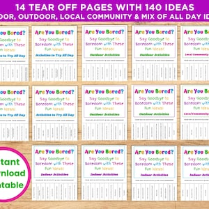 I'm Bored Jar Kids Activity Ideas, Boredom Jar, Boredom Busters, Tear ...