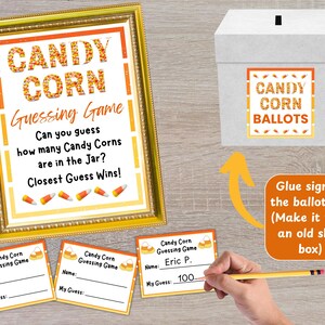 Candy Corn Guessing Game, Halloween Guess How Many, Halloween Jar Count ...
