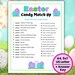 Easter Candy Match Game, Printable Candy Match Up, Easter Trivia Quiz ...