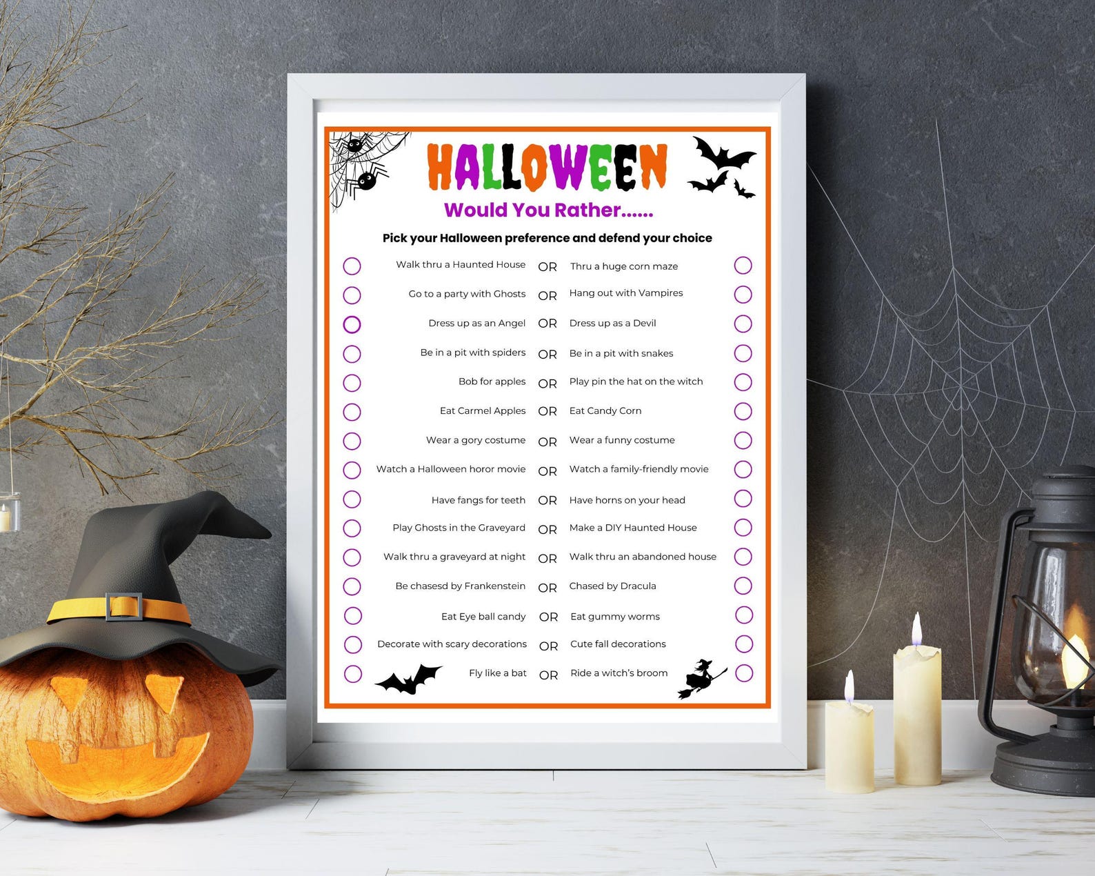 Halloween Would You Rather Questions for Kids & Adults, Classroom ...