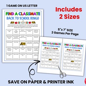 Back to School Bingo, Classroom Bingo, Getting to Know You, Classroom ...