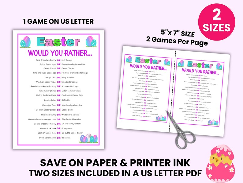 Easter Would You Rather Game, Fun Easter Game for Kids, Teens, Adults ...