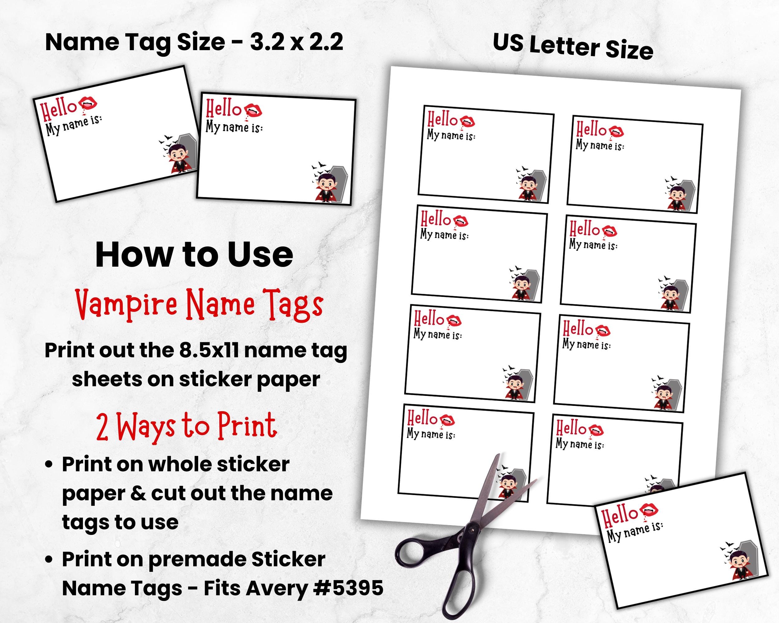 Vampire What's Your Name Game, Halloween Name Game Printable, Teen ...