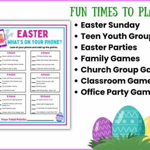 Easter What's on Your Phone, Printable Easter Game, Phone Scavenger ...