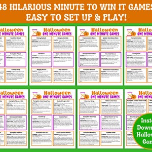 Halloween Minute to Win It Games, Quick One Minute Games, Halloween ...