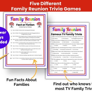 Family Reunion Trivia Games, Family Trivia, Printable Family Reunion ...