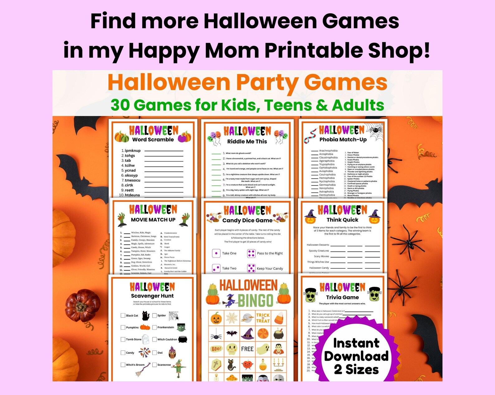 Halloween Candy Match Trivia Game, Halloween Trivia Quiz, Printable ...