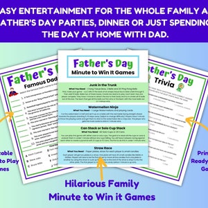 Father's Day Games Bundle, Father's Day Printable Games for Kids ...