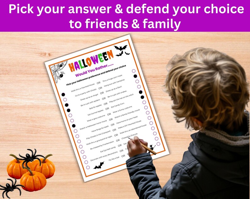 Halloween Would You Rather Questions for Kids & Adults, Classroom ...