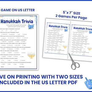 Hanukkah Trivia Game, Festival of Lights Activities, Family Chanukah ...