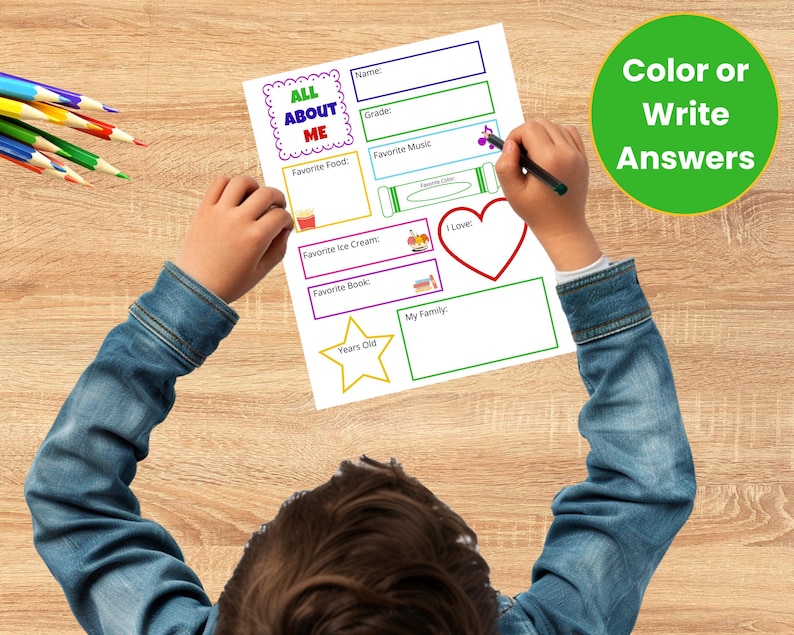 All About Me Worksheet Printable, Getting to Know Me Preschool ...
