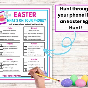 Easter What's on Your Phone, Printable Easter Game, Phone Scavenger ...